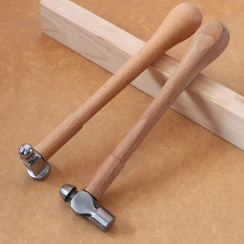 Ball-Peen-Hammer-with-Wooden-Handle-Heavy-Duty-Metalworking-Hammer-for ...