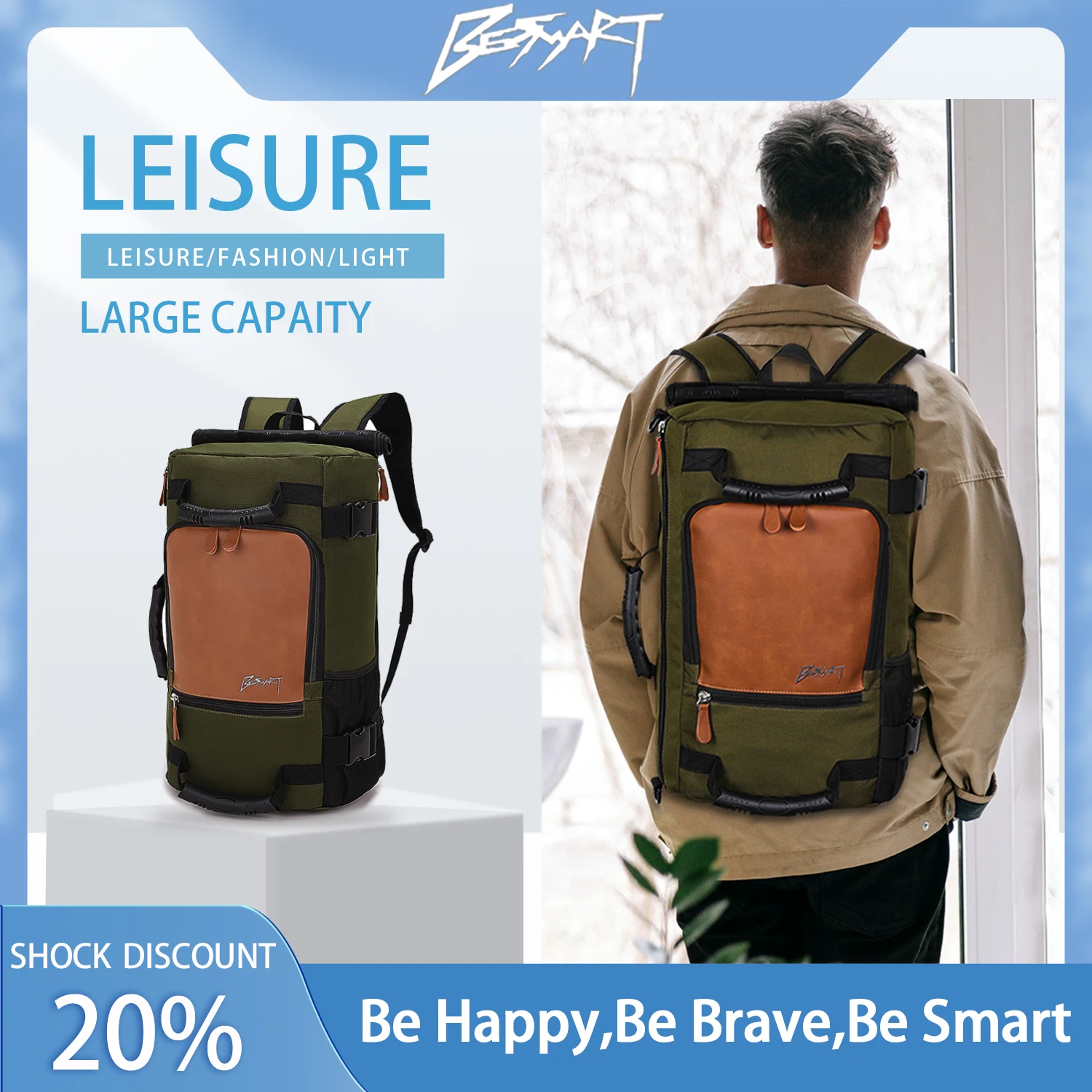 BE-SMART-Outdoor-Large-Backpack-Waterproof-Dual-Use-16-Inches-Laptop ...