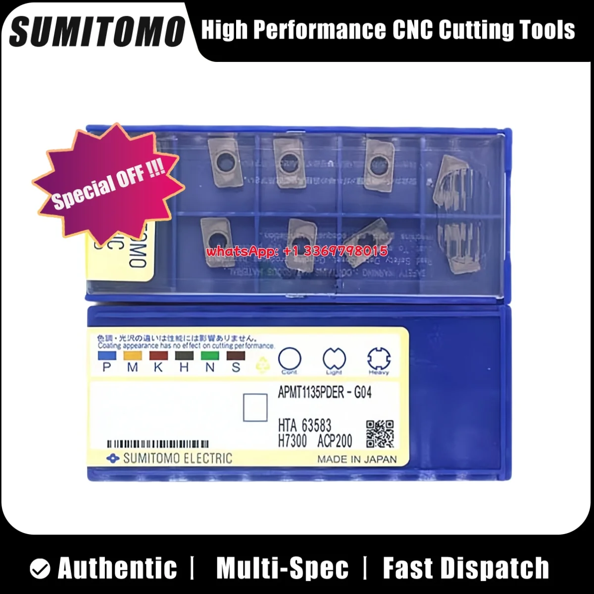 SUMITOMO Original APMT APMT1035 08 12 PDER-H ACZ310 ACZ330 ACZ350 ...