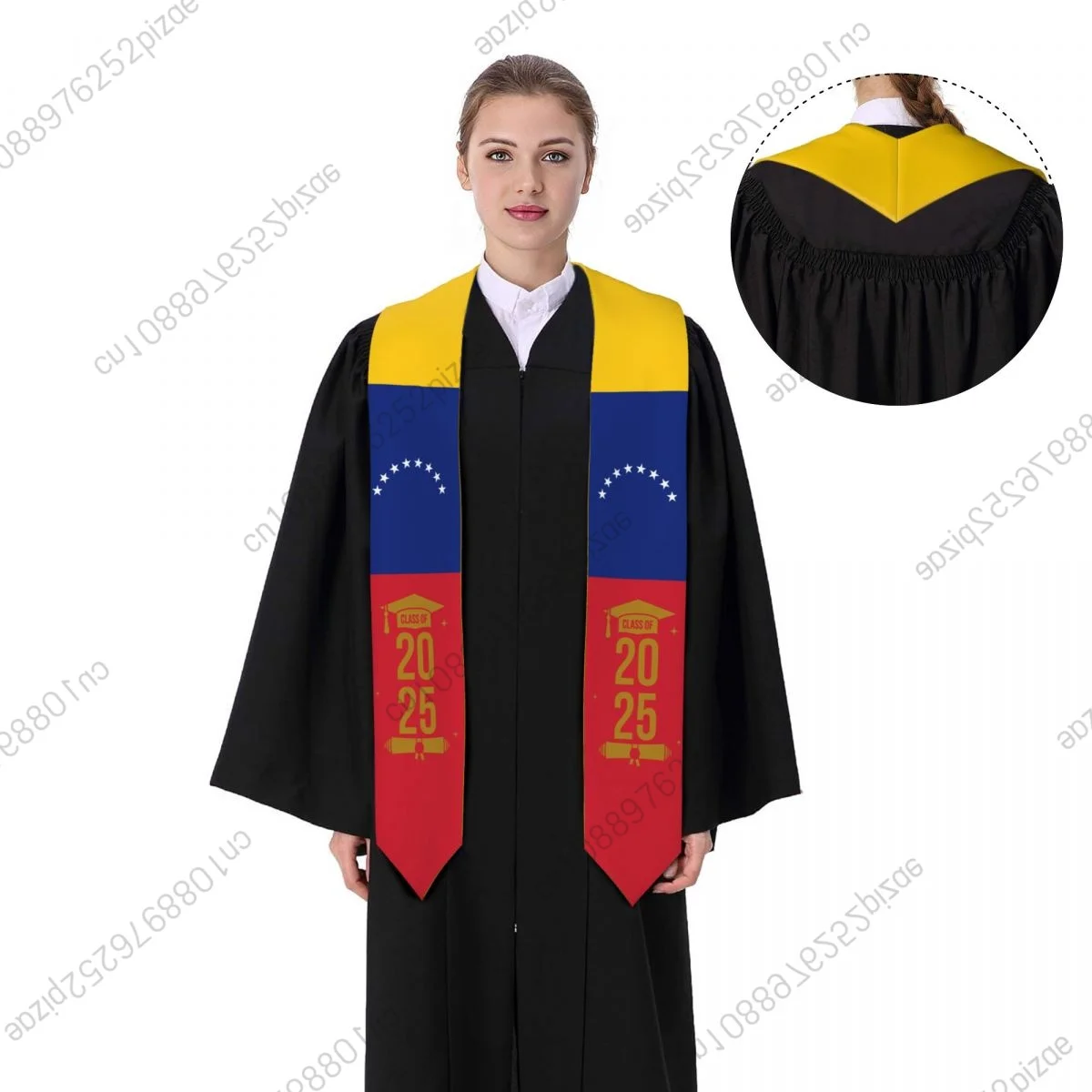New Venezuela Flag Class Of 2025 183*13CM Graduation Stole Sash Scarf ...
