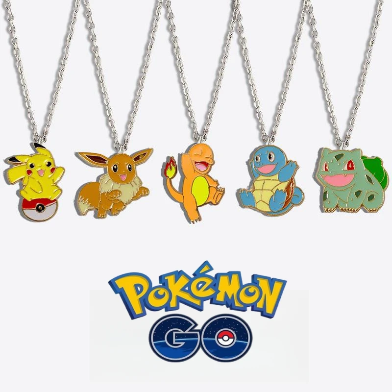Anime-Pokemon-Pikachu-Necklace-Cartoon-Figrues-Pikachu-Bulbasaur ...