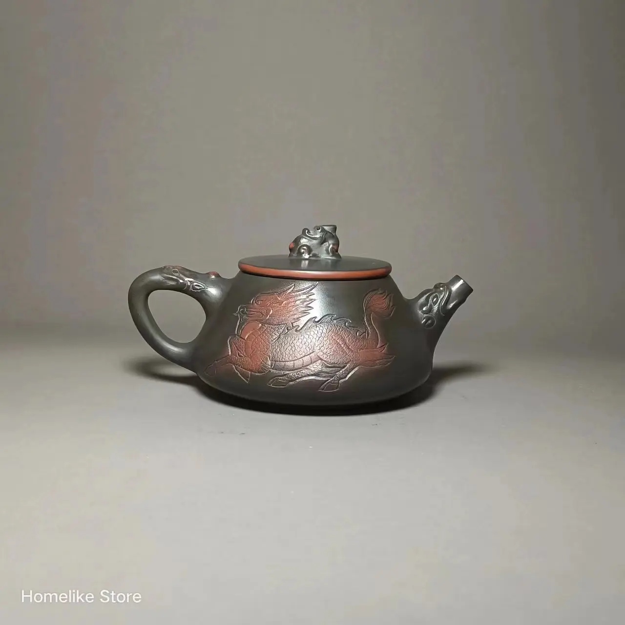 Nixing Handmade Teapot Master LiangXin Unicorn Goddess Carving filter ...