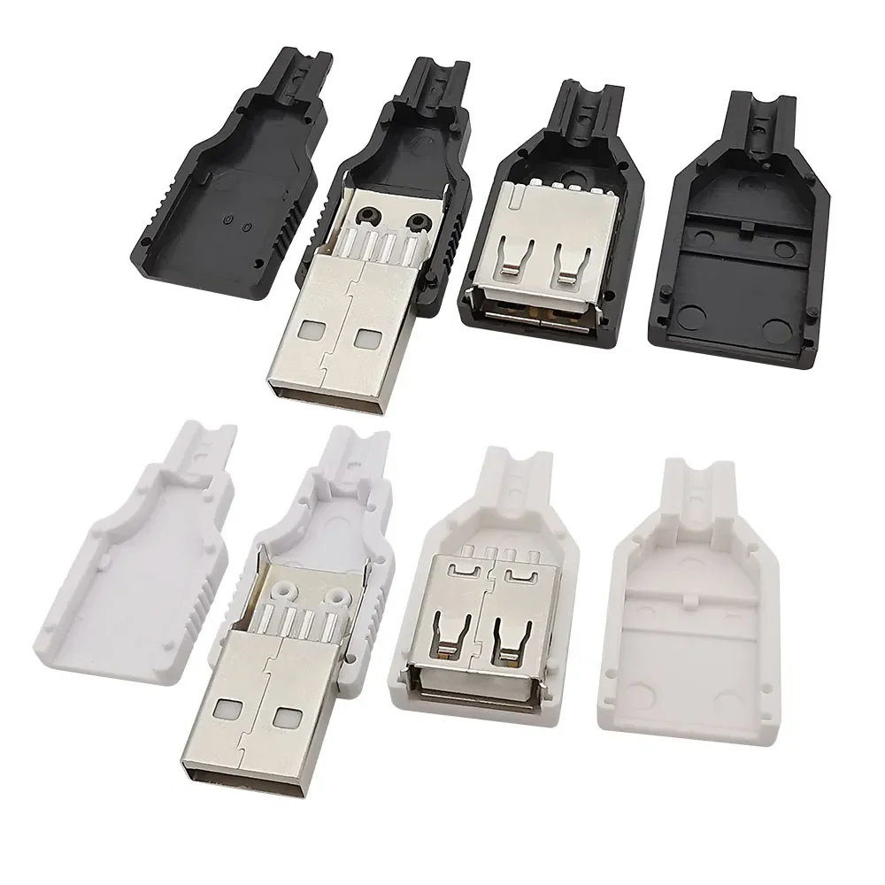 5-10-20Pcs-USB-Type-A-Male-Female-4-Pin-Soldering-Plug-Socket-Connector ...