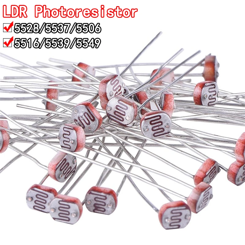 50PCS/lot LDR Photo Light Sensitive Resistor Photoelectric ...