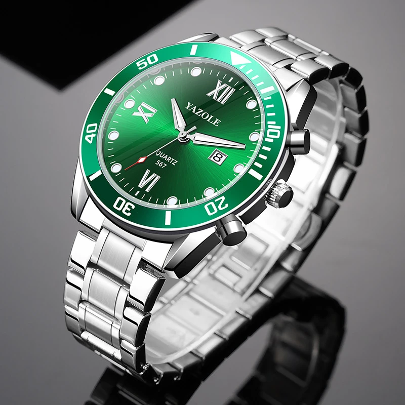 YAZOLE Top Brand Luxury Fashion Mens Watches 30ATM Waterproof Date ...