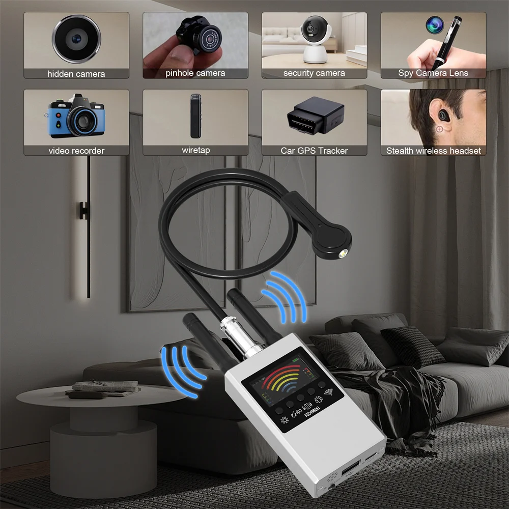 Professional Anti Spy Camera Detector DR6800 Bug Scanner Security ...