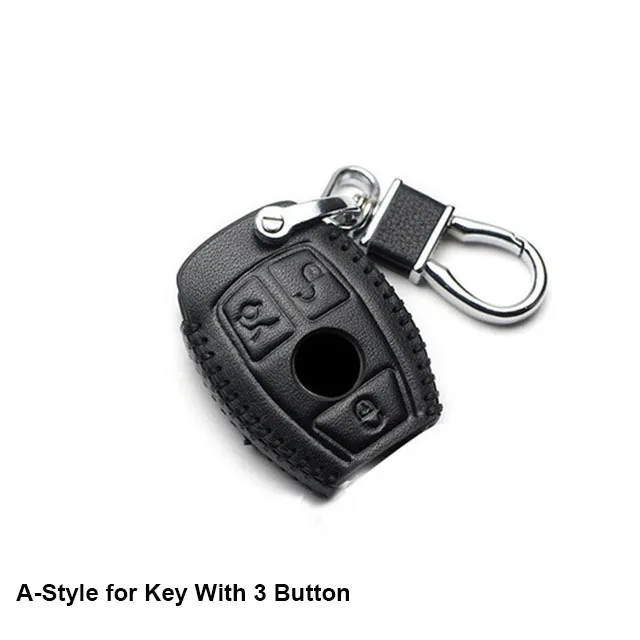 Genuine Leather Car Key Cover Keychain Case for Mercedes Benz CLS CLA ...