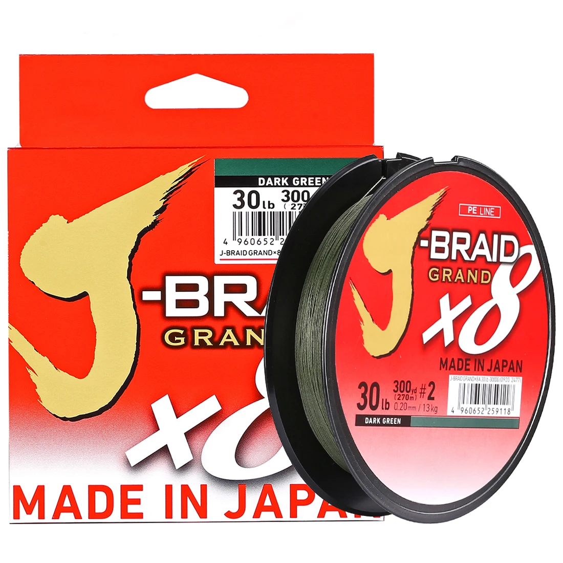 DAIWApe-J-BRAID-GRAND-8-Braided-Fishing-Line-Length-300m-Diameter-0-1-0 ...