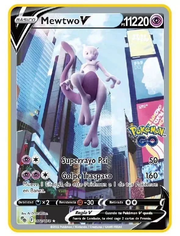 English Cards Gold DIY Metal Card Hard Iron Cards Pikachu Mewtwo Gx ...