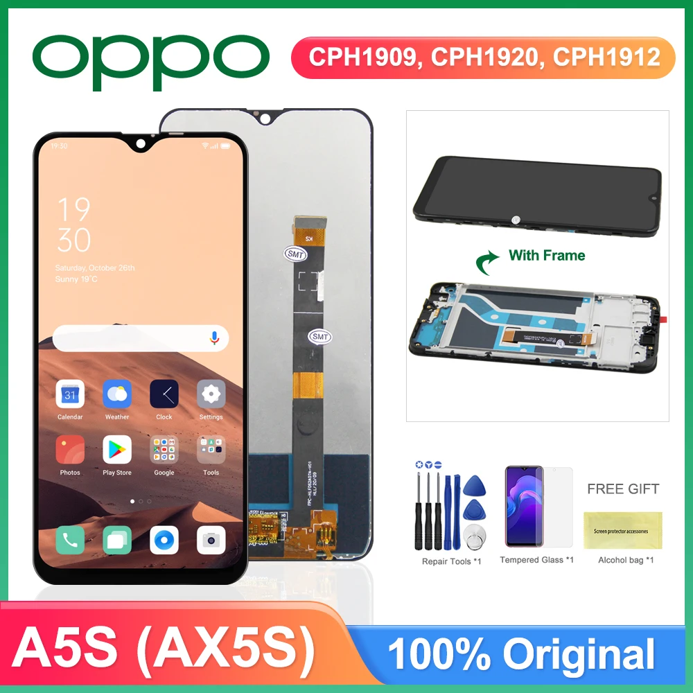 6.2" Original Oppo A5s Screen Replacement, Lcd Display Digital Touch ...