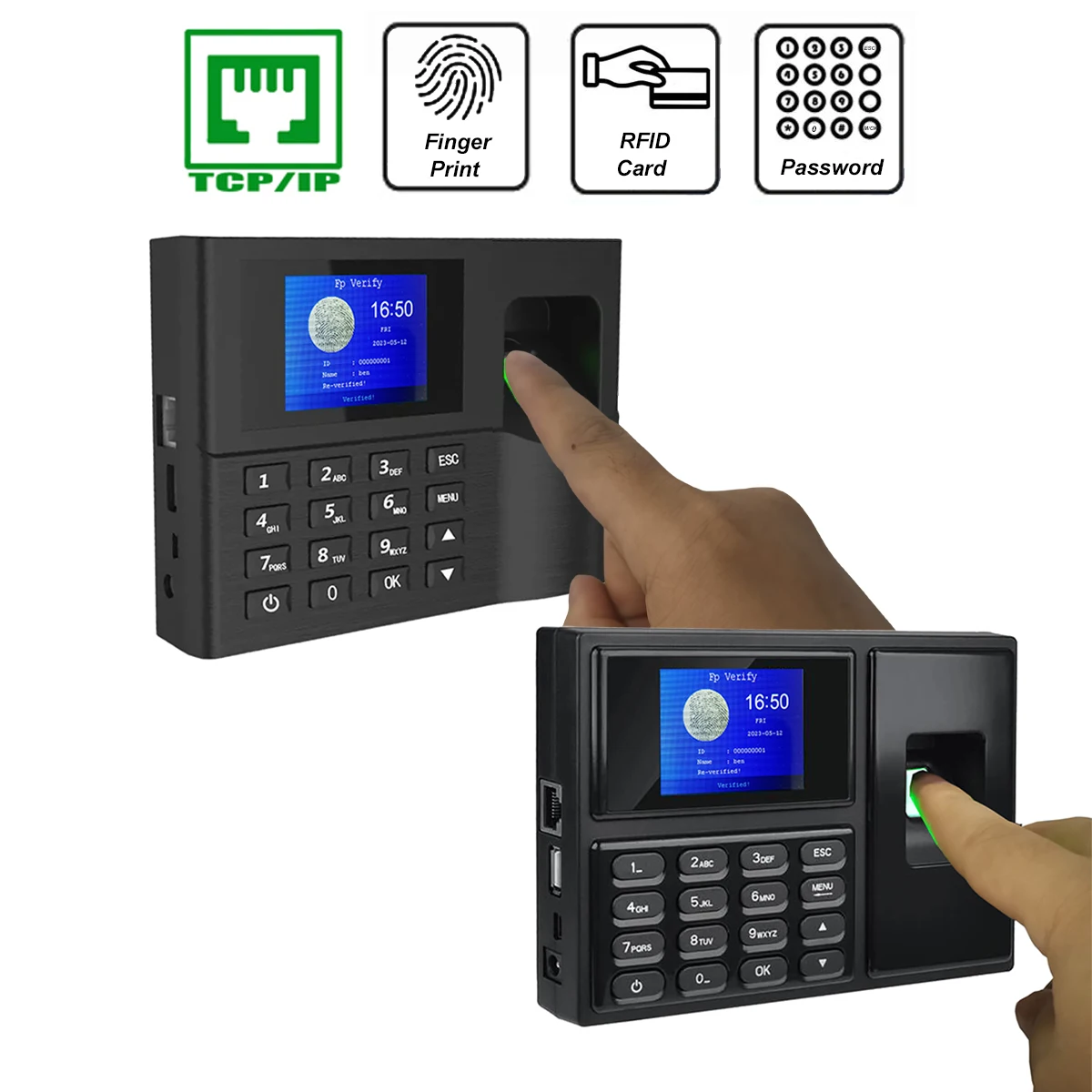 A4-Tcp-ip-Biometric-Fingerprint-Employee-Time-and-Attendance-Management ...