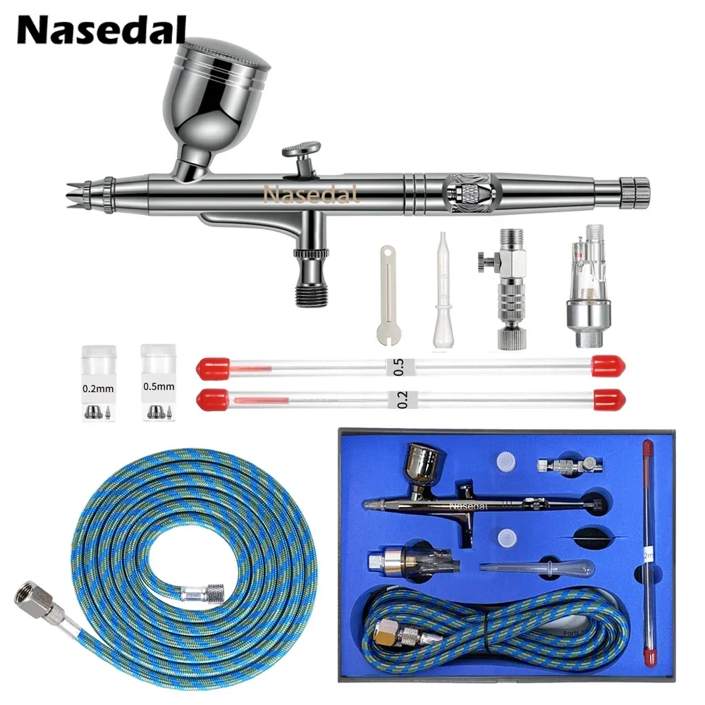 Nasedal-Airbrush-0-3mm-7cc-Dual-action-Air-Brush-Spray-Gun-for-Cake ...
