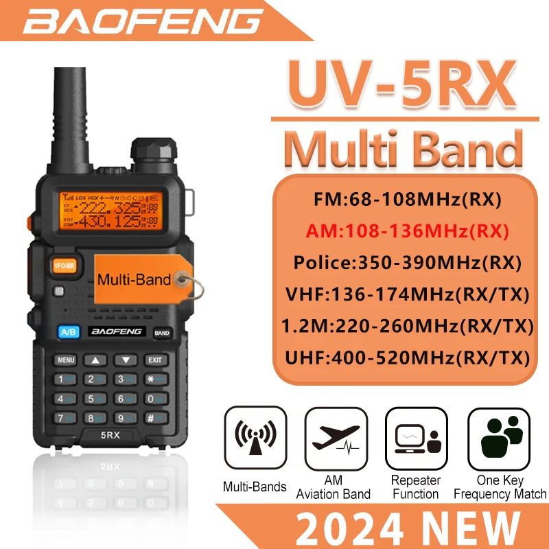 Baofeng-Radio-multibande-5RX-AM-Aviation-Band-5W-2024-mAh-1800-canaux-AmPuebladio-Transcsec ...