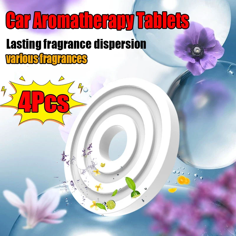 4Pcs-Car-Air-Freshener-Fragrant-Tablets-Auto-Perfume-Diffuser ...