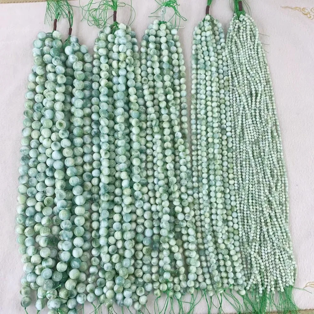 Natural-Green-China-Larimar-Stone-Beads-4-6-8-10-12mm-Round-Shape-Loose ...