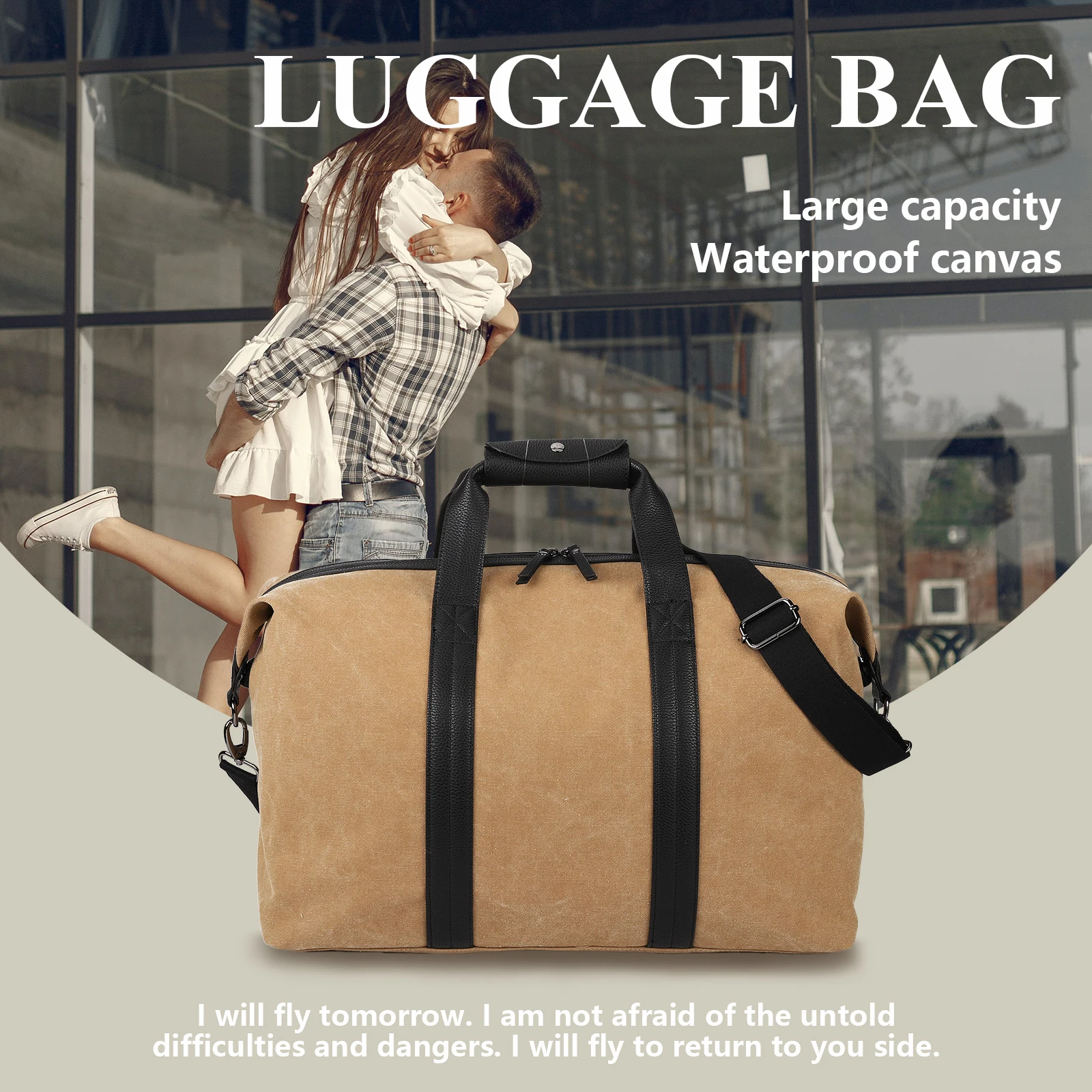 Travel-luggage-bag-with-Useful-shoulder-strap-large-capacity-canvas ...