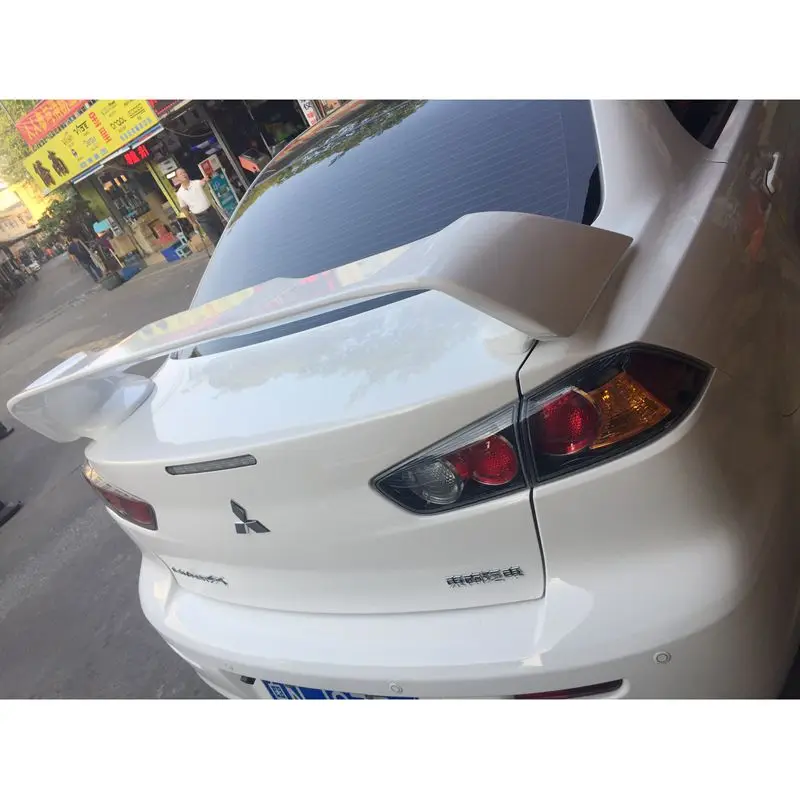 For Lancer Spoiler EVO ABS Material Car Rear Wing Primer Color Rear ...