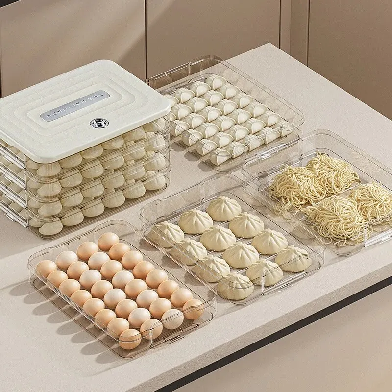 Multi-layer Preservation Dumpling Box Home Use Cold Freezing Quick ...