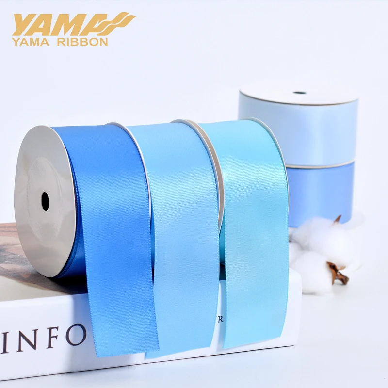 YAMA-25-28-32-38-mm-100yards-lot-Double-Face-Satin-Ribbon-Light-and ...