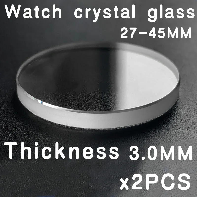 2PCS-Mineral-Watch-Glass-3-0mm-Thickness-Round-Crystal-27mm-45mm ...