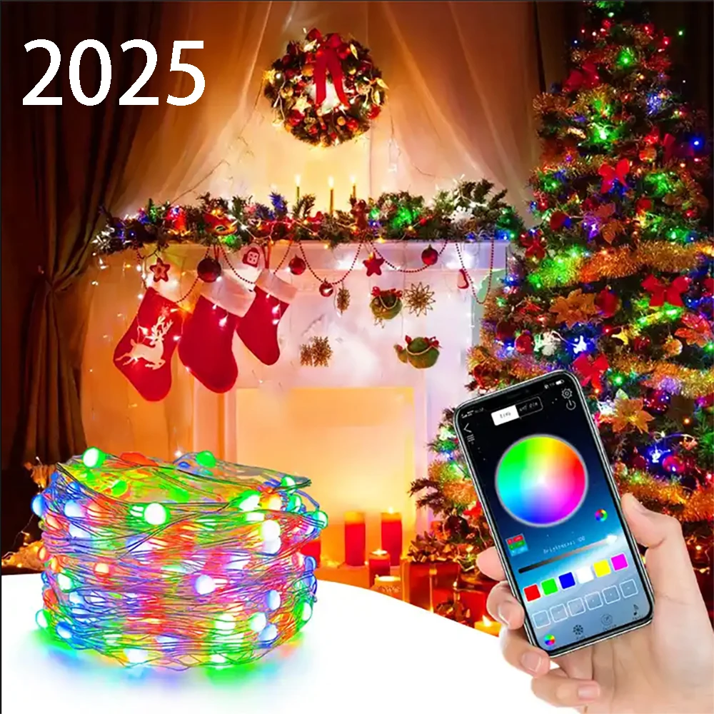 Winter 2025 Colorfull Sparkling Lamp Joyful Night Christmas Lights ...