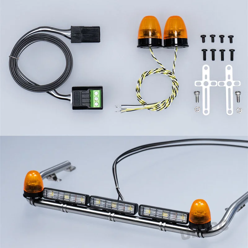 JUWUBA RC Truck LED Yellow Rotating Light Engineering Lamp for 1/14 ...