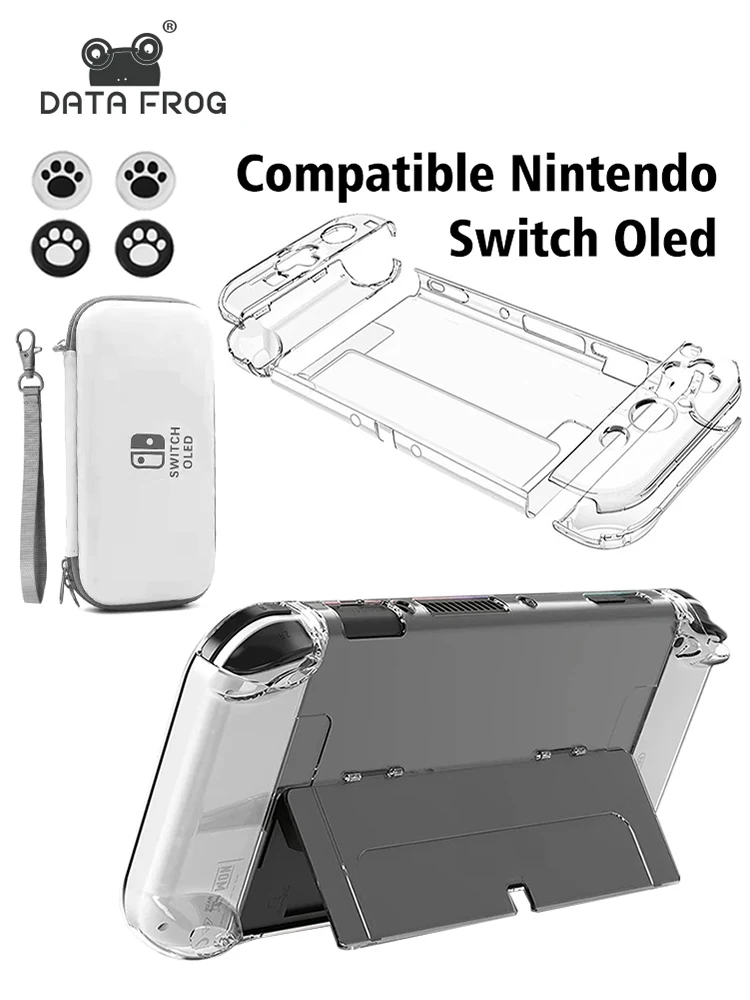Data Frog Crystal Protect Shell For Nintendo Switch Oled Transparent ...