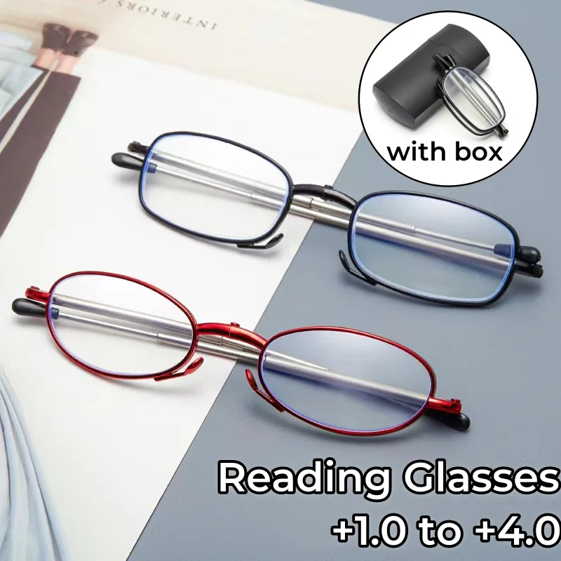 Telescopic-Mirror-Legs-Presbyopia-Glasses-New-Metal-Folding-Reading ...