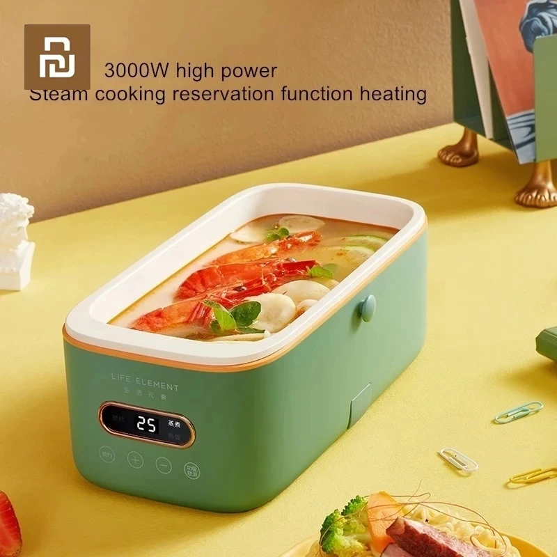 Youpin-LIFE-ELEMENT-Portable-Electric-Lunch-Box-Rice-Cooker-Food-Warmer ...