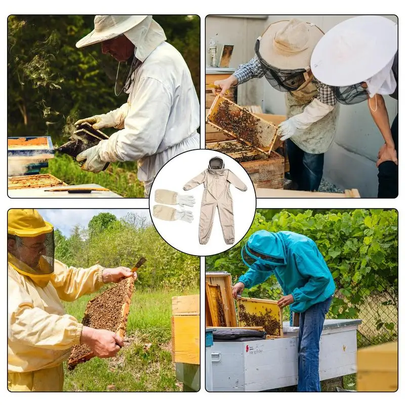 Beekeeping Suit Protective Hood Detachable Beekeeping Jacket Work ...