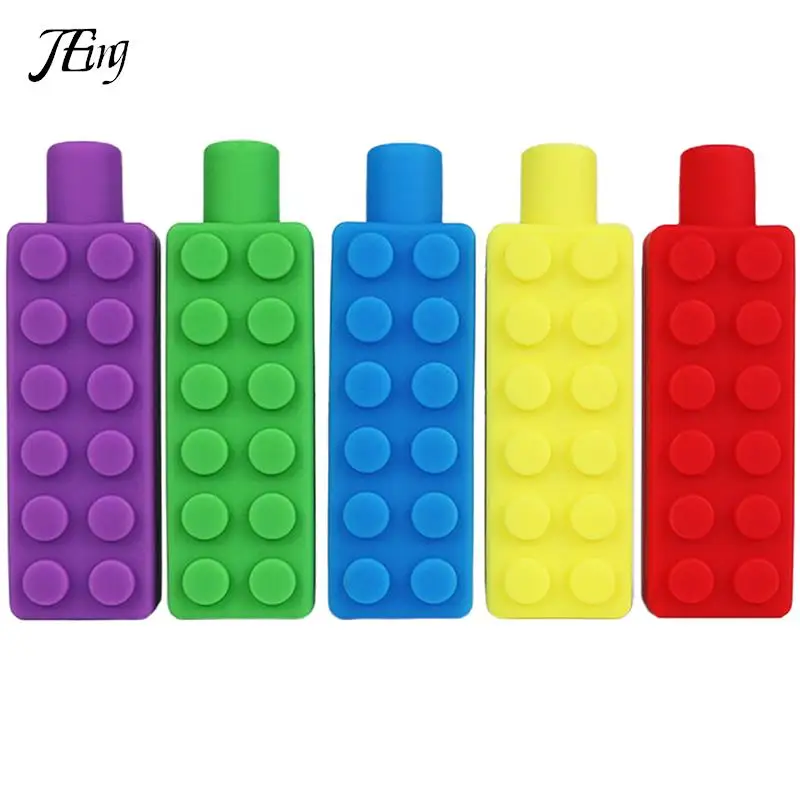 Chewable-Pencil-Topper-Bite-Silicone-Teether-Pencil-Cap-Sensory-Toy-For ...