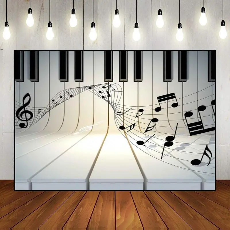 Pianist-Party-Backdrop-Musical-Notes-Theme-Piano-Musician-Background ...