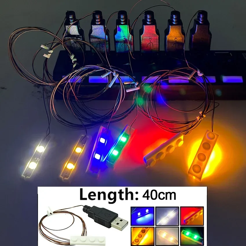 1x4-USB-Light-MOC-Bricks-Thin-Flashing-LED-Lamp-Port-Building-Blocks ...