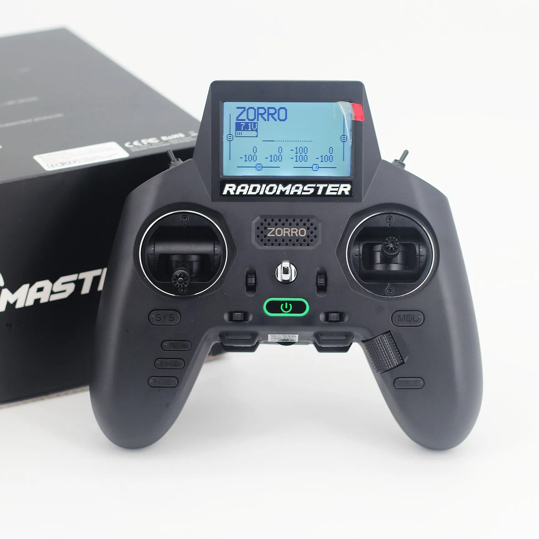 RadioMaster ZORRO 2.4Ghz 16CH CC2500 / 4in1 / ELRS Hall Gimbal LCD ...