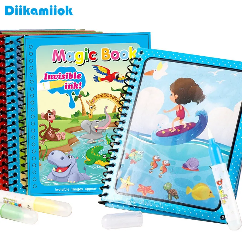 Magic Pen Water Drawing Books Coloring Book for Kids Doodle Painting ...