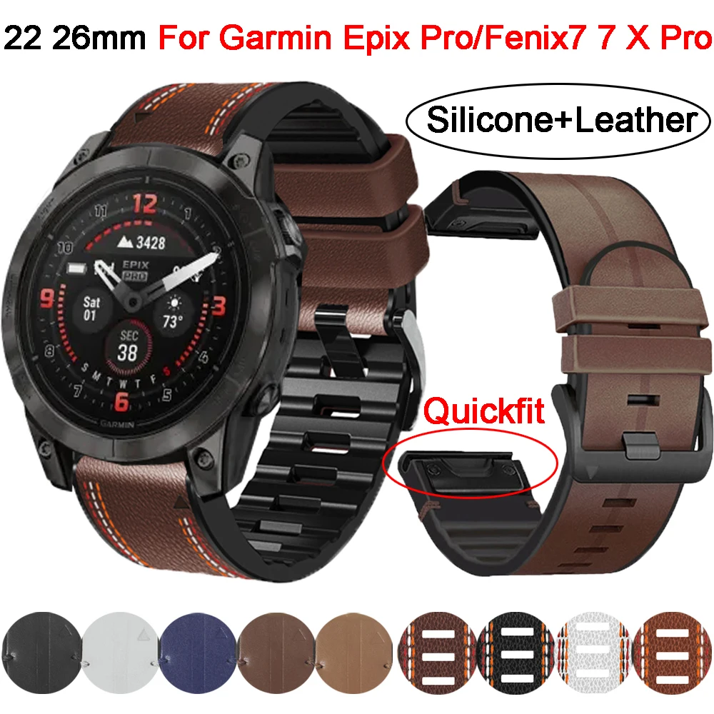 26mm-22mm-Smart-Watch-Armband-f-r-Garmin-Epix-Pro-Fenix-7x7-Pro-47mm ...