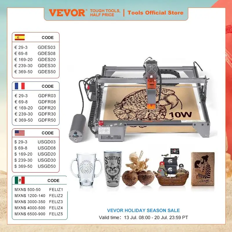 VEVOR-Laser-Engraver-10W-Output-Laser-Engraving-Machine-15-7-x-15-7 ...