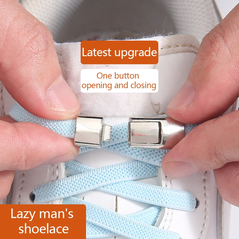 2PCS-8mm-Sneakers-Lazy-Shoelace-Buckle-Lock-No-Tie-Shoelaces-Elastic ...