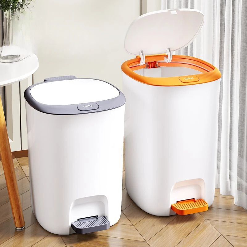 Home-Garbage-Bin-Bathroom-Household-with-Lid-Foot-Step-Kitchen-with ...