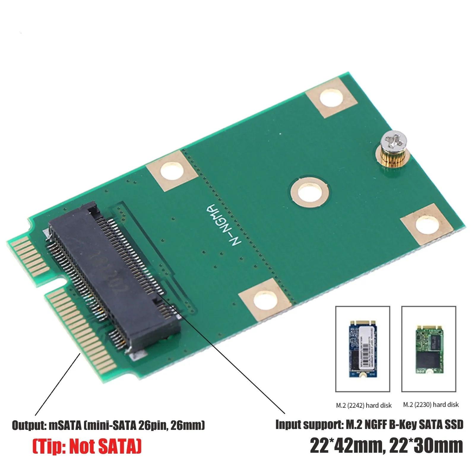M-2-NGFF-B-Key-SATA-SSD-To-mSATA-Adapter-M2-to-mini-SATA-Converter ...