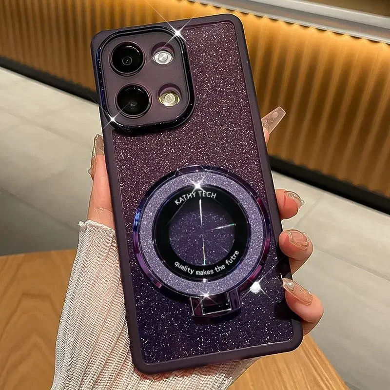 For-Xiaomi-Redmi-Note-13-Case-Soft-Glitter-With-Ring-Stand-Protective ...