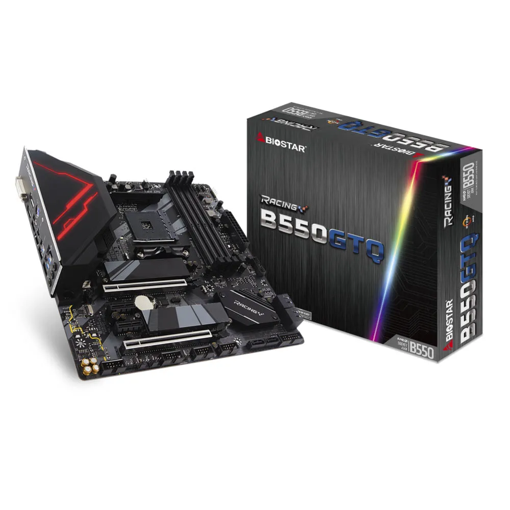 Biostar B550GTQ Placa mãe, Micro ATX, B550M, DDR4, 4400 + OC, 128G, AM4 ...