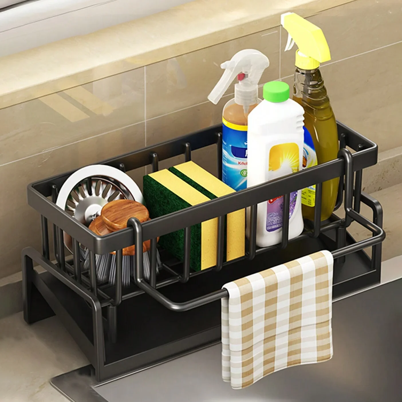 1pc Kitchen Sink Organizer,Bathroom Storage Rack,Sponge Holder For ...