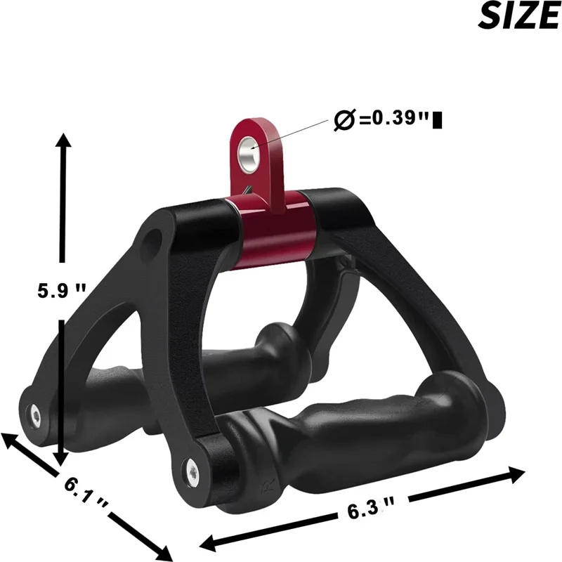 Gym Equipment Double D Handle Cable Attachment - Ergonomic V Bar For ...