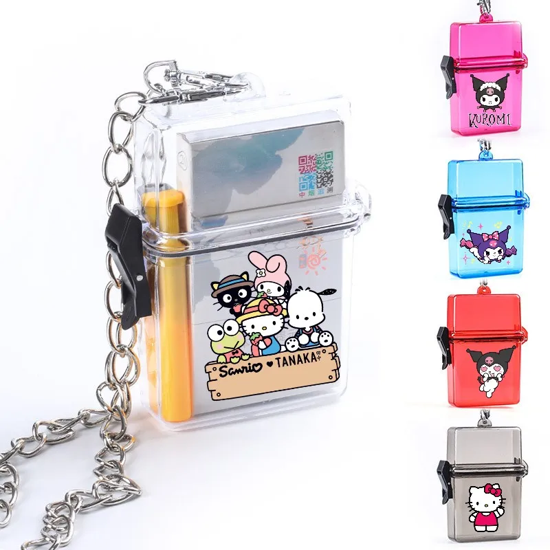 Dos desenhos animados Kuromi Melody Transparente Cigarro Caso Kawaii ...