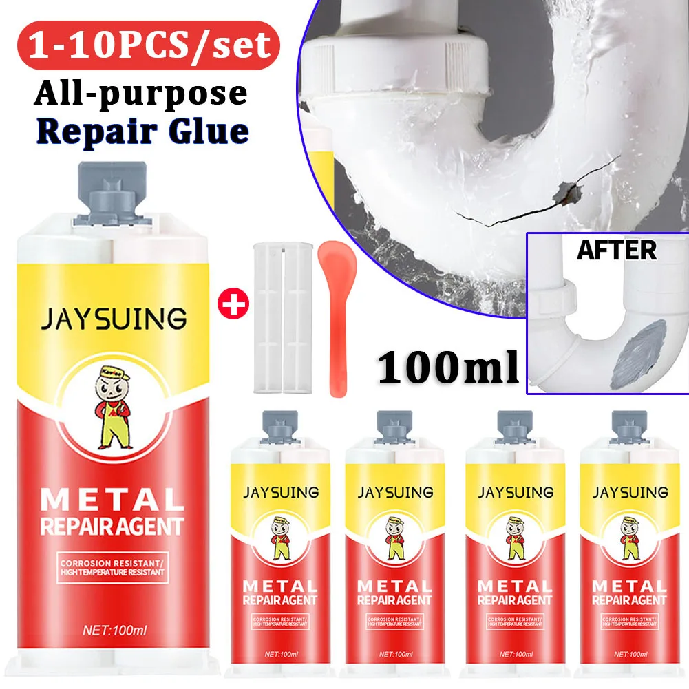 100g DIY AB Glue Metal Repair Paste Strong Cold Welding Industrial Glue Heat Resistance 2 In1 ...