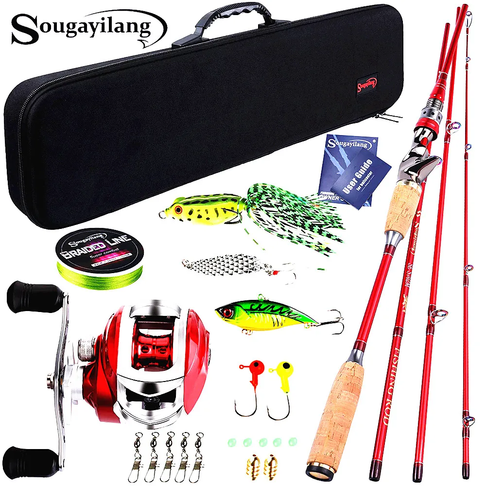 Carbon Fiber Fishing Rod Full Set | Full Casting Fishing Hook - Rod ...