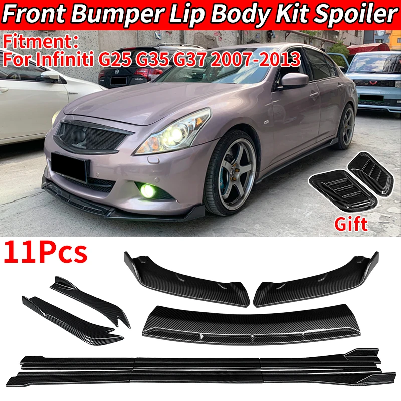 For-Infiniti-G25-G35-G37-Sedan-2007-2013-Car-Front-Bumper-Splitter ...