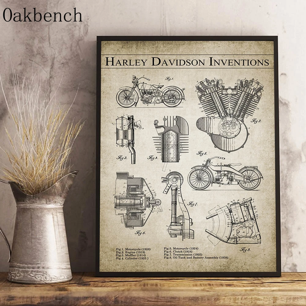 Mechanical Engineering Posters | Motorcycle Engine Poster | Mechanic ...