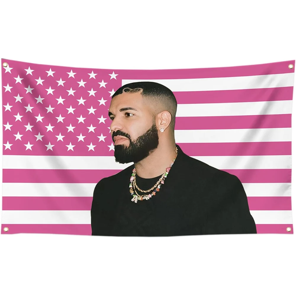 Drake-Pink-American-Flag-Music-Singer-USA-Funny-Tapestry-with-4 ...